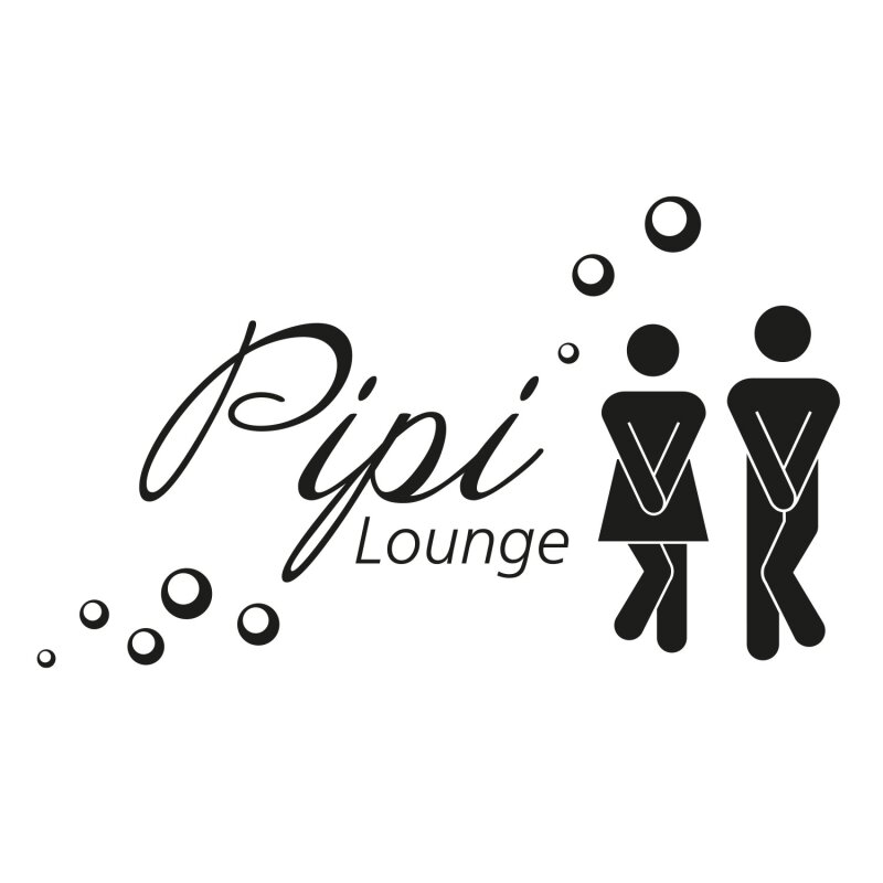 WC Tür-Aufkleber Pipi Lounge I easydruck24de, 10,70